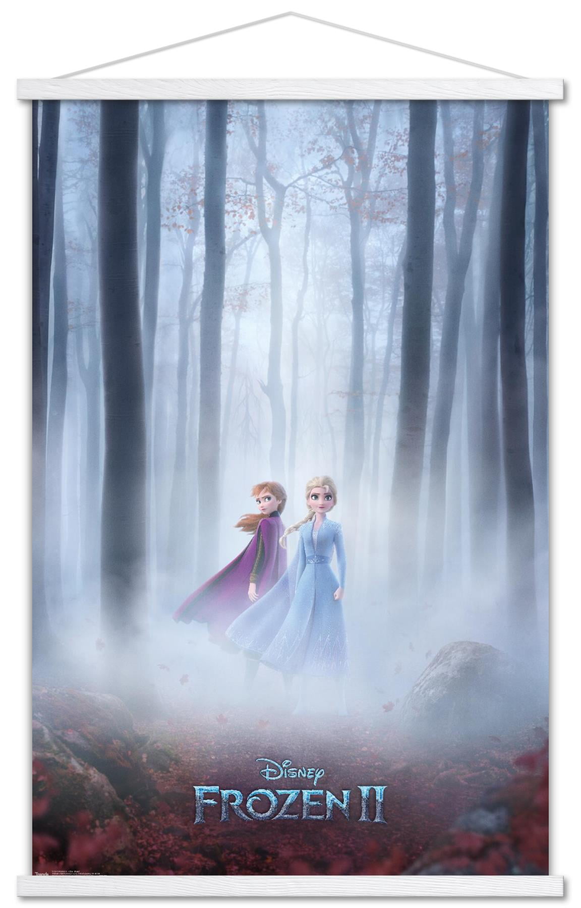 Disney Frozen 2 - One Sheet Wall Poster with Wooden Magnetic Frame, 22. ...