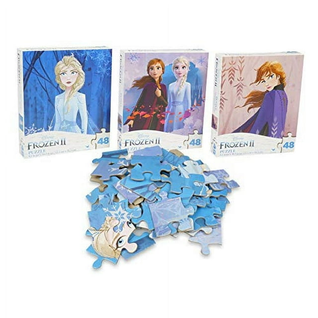 Disney Frozen 2 - Princesses Anna and Elsa Jigsaw Puzzle Set, 48 Pieces ...