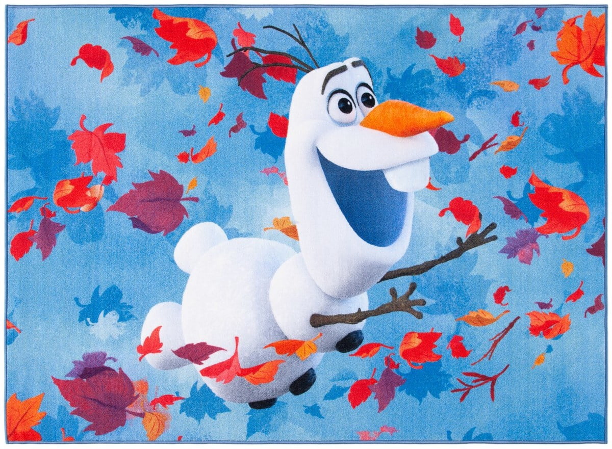 Disney Frozen 2 Rug Collection - Olaf Area Rug, 6'7" x 9', Blue/Orange ...
