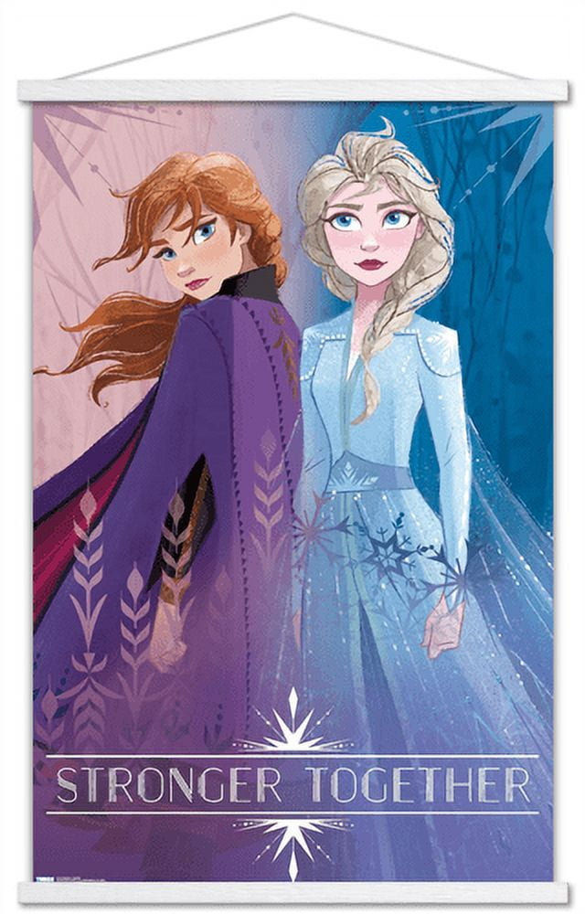 Disney Frozen 2 - Sisters Wall Poster with Wooden Magnetic Frame, 22. ...