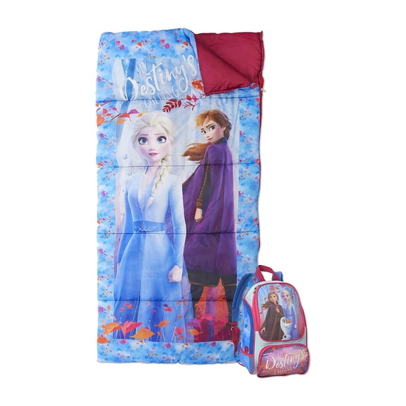 Disney Frozen 2pc Oxford Kit with 50 F Rectangular Sleeping Bag, 28"x56 ...