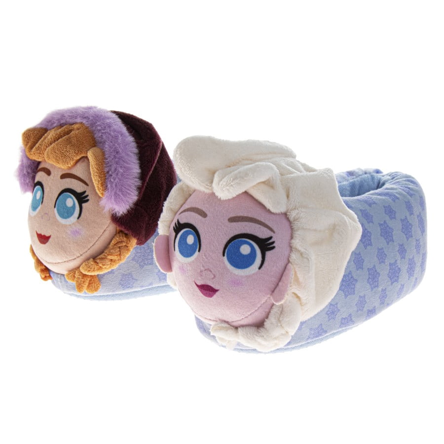 Disney Frozen 3D Slippers Anna and Elsa Warm Fluffy House Slippers for ...