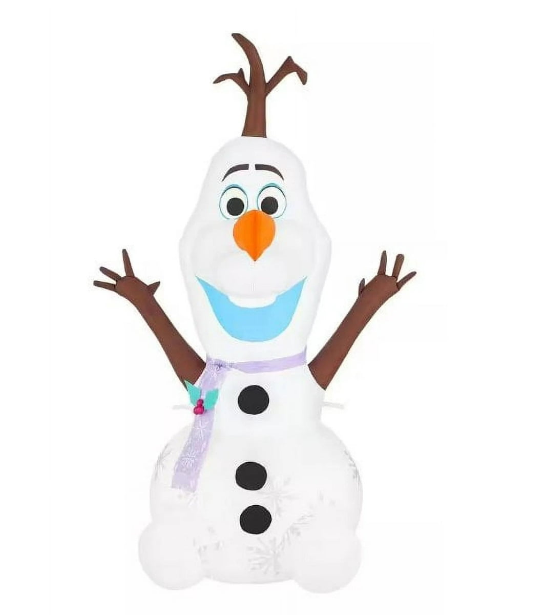 Disney Frozen 4FT Olaf Sitting Wearing a Scarf Christmas Inflatable ...