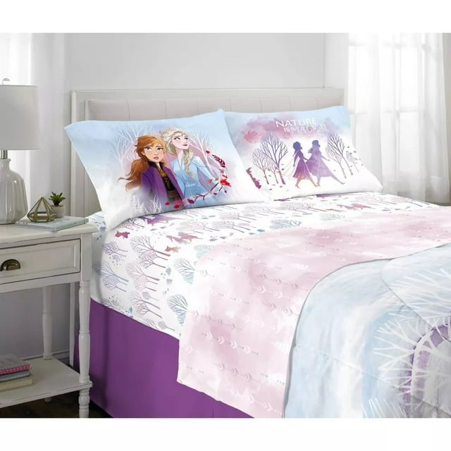 Disney Frozen Full Size Bedding Set - Reversible Comforter and 4 Piece ...