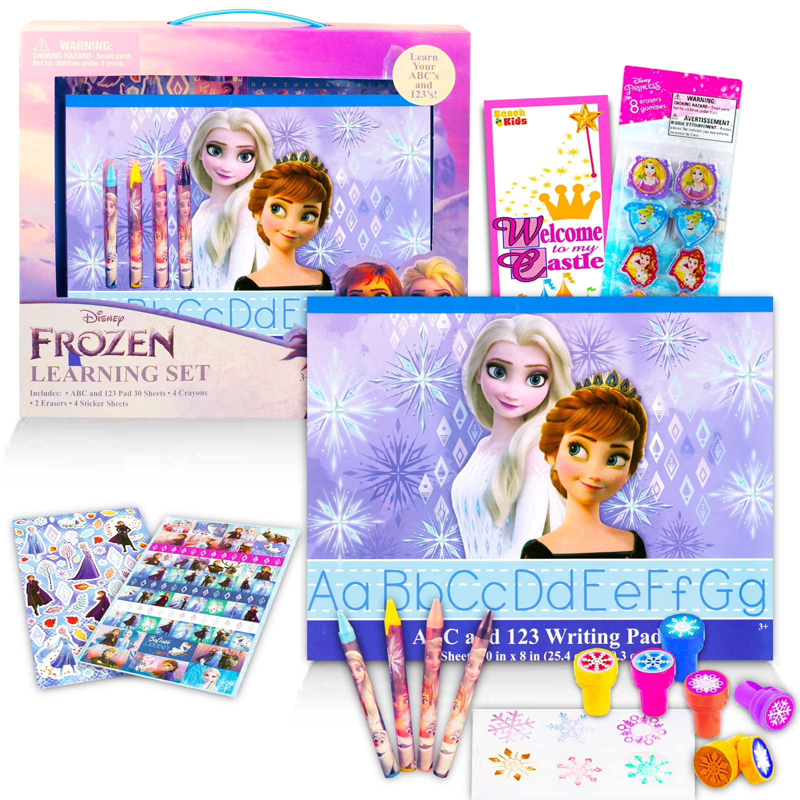 Disney Frozen Abc 123 Learning Set For Girls ~ 4 Pc Bundle With Anna ...