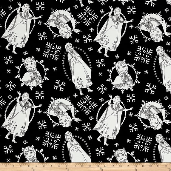 Disney Frozen Anna Black Fabric By The Yard - Walmart.com