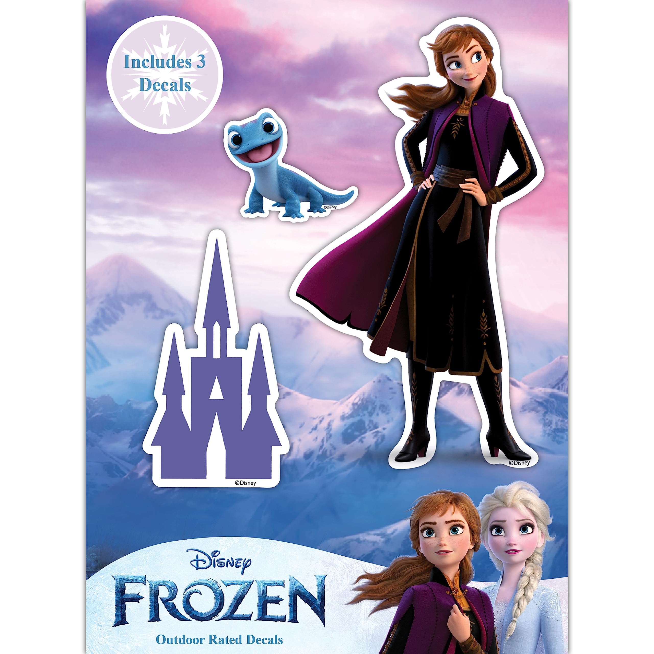 Disney Frozen Anna Decals - Set of 3 Anna Waterproof Vinyl Stickers for ...