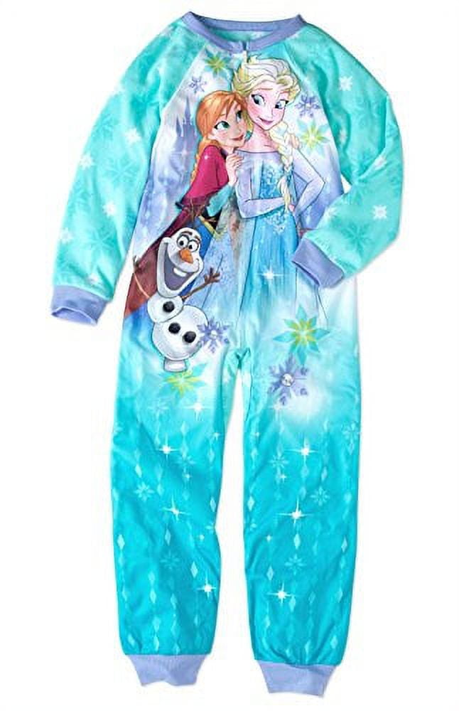 Disney Frozen Anna, Elsa and Olaf Fleece Footless Pajama Sleeper, Size ...