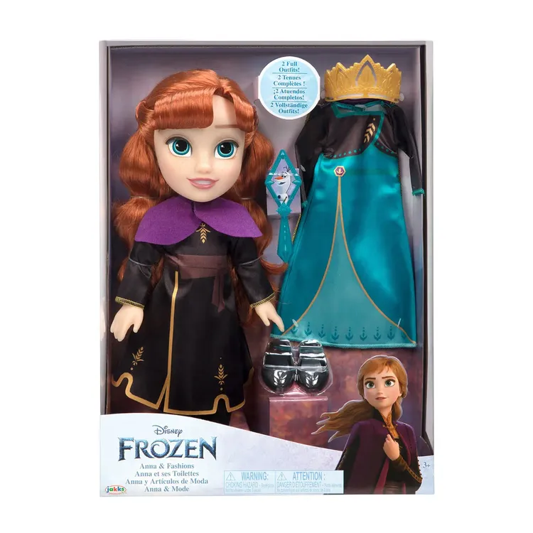 Disney Frozen Anna Fashion Set 12 Inch Doll with 2 Full Outfits ...