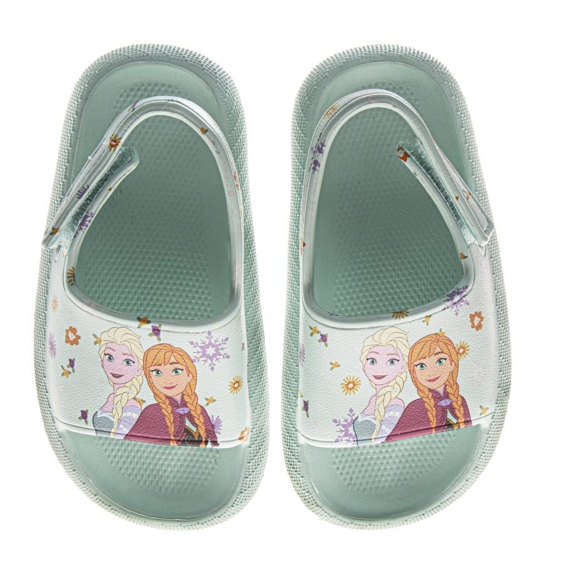 Disney Frozen Anna and Elsa Girls' Slides. (Toddler/Little Kids) - Blue ...