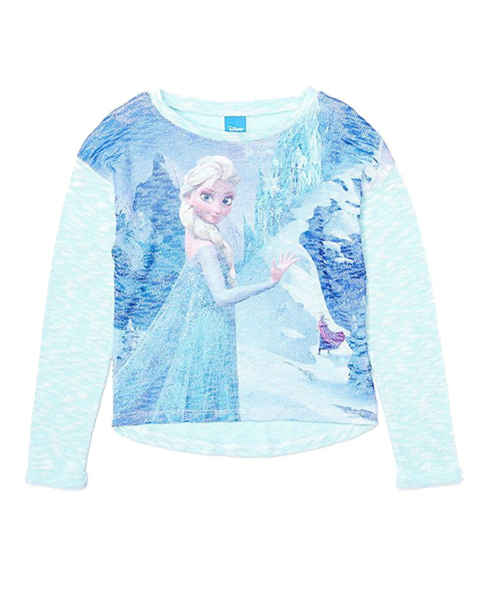 Disney Frozen 'Anna and Elsa' Lightweight Sweater (Blue) - Walmart.com