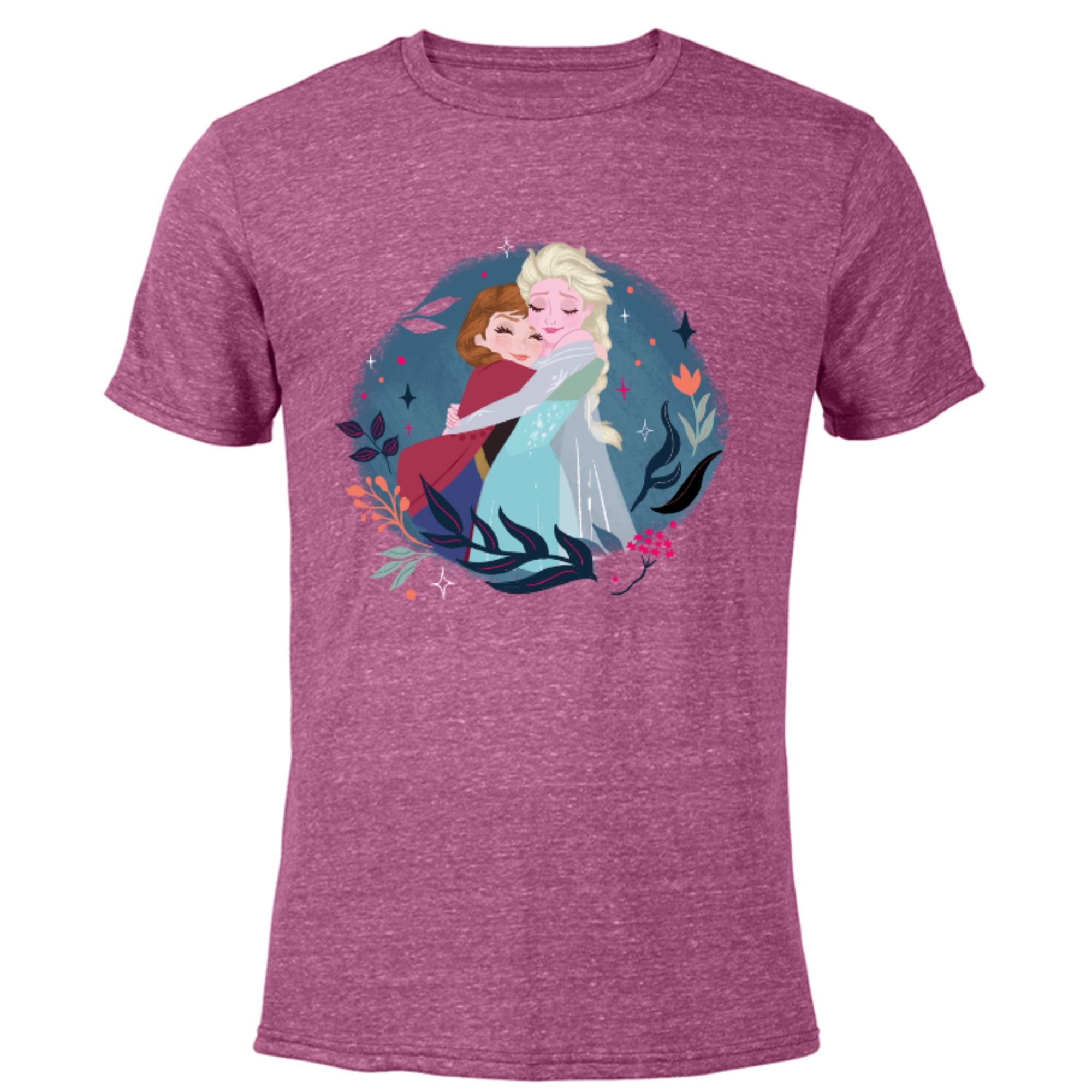 Disney Frozen Anna and Elsa Sister Hug - Short Sleeve Blended T-Shirt ...