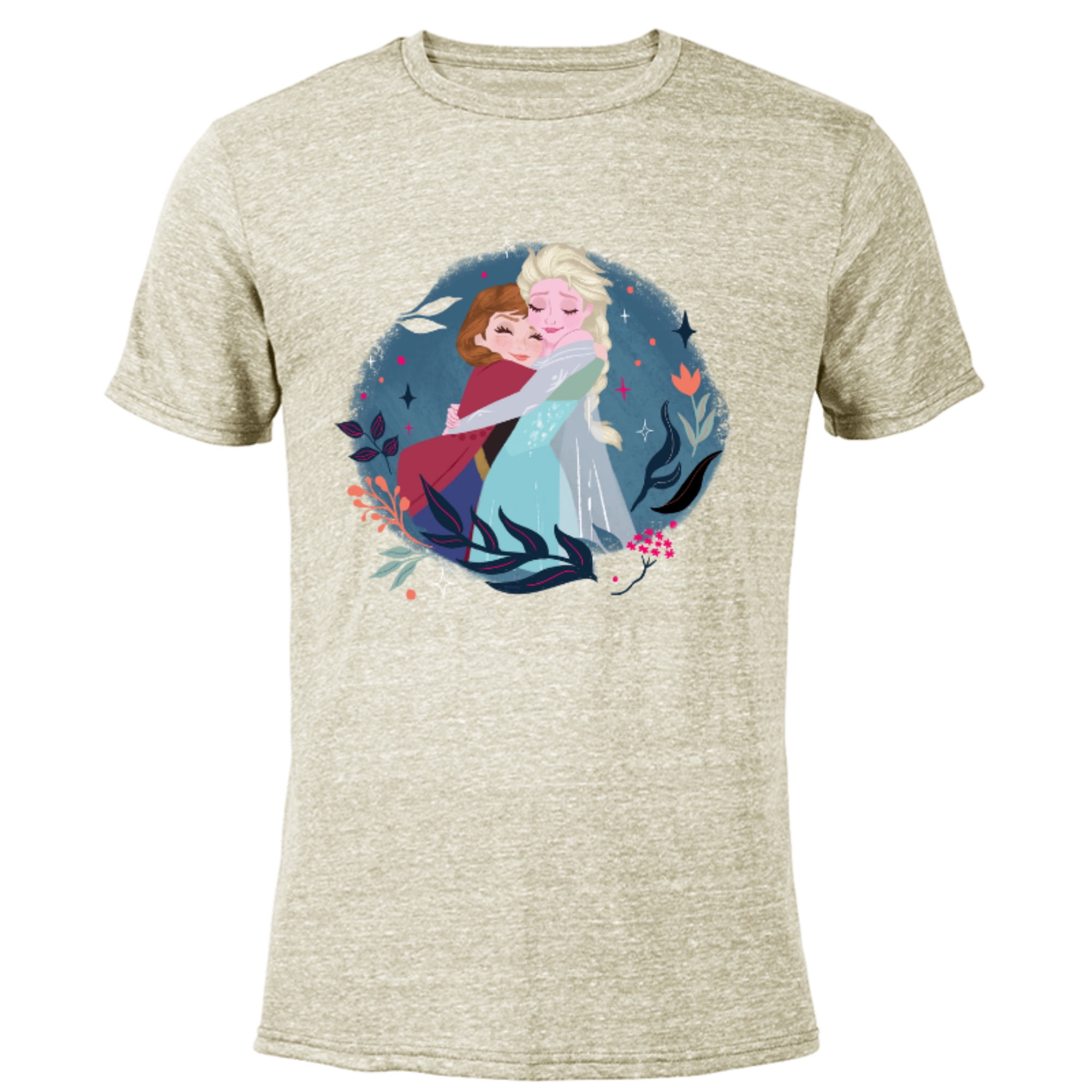 Disney Frozen Anna and Elsa Sister Hug - Short Sleeve Blended T-Shirt ...