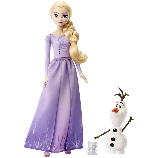 Disney Frozen Elsa Fashion Doll with Olaf Snowman & Ice Bear Accessory ...