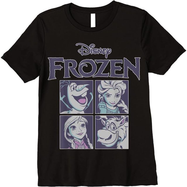Disney Frozen Blue Hue Character Portrait Grid Panels T-Shirt - Walmart.com