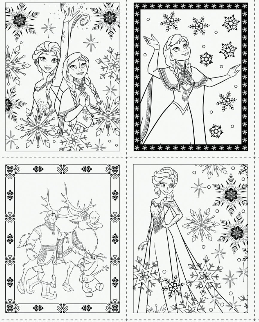 Disney Frozen Book Pages 24" White Fabric Panel - Walmart.com