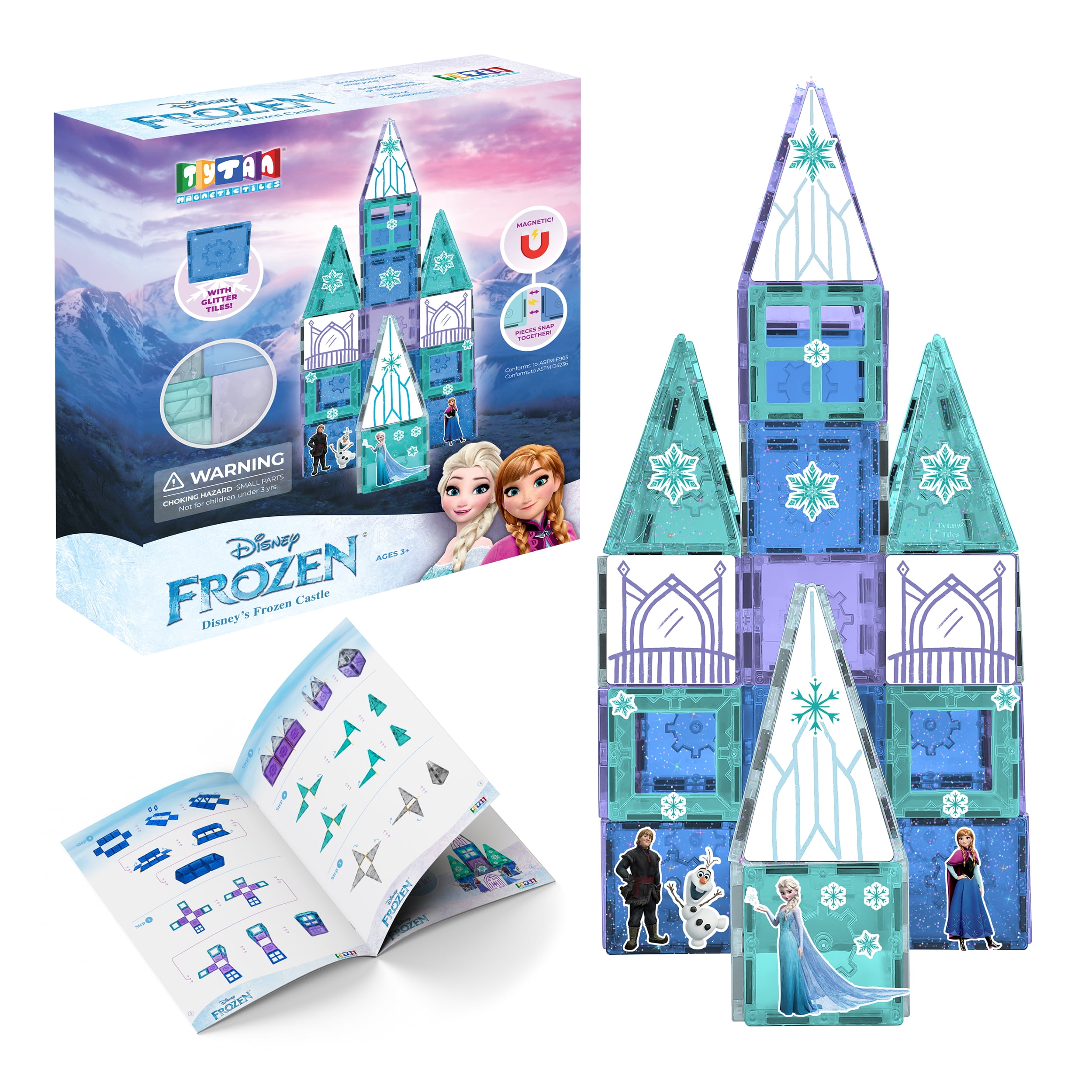 Disney Frozen Castle Magnetic Tiles Building Set by Tytan Toys, 68 ...