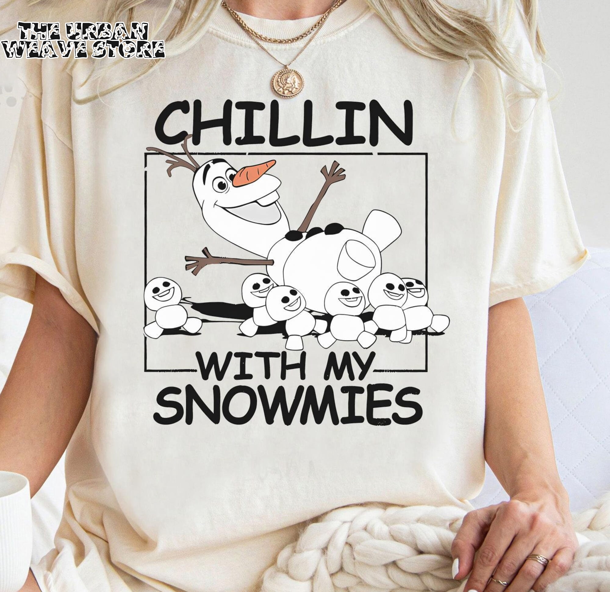 Disney Frozen Christmas Olaf Elsa Princess Shirt Chillin With My ...