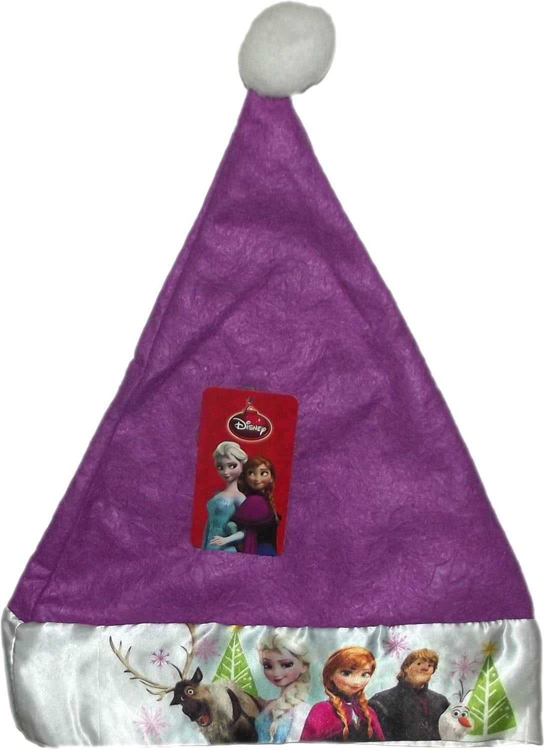 Disney Frozen Christmas Purple Santa Hat with Satin Trim - Purple Anna ...