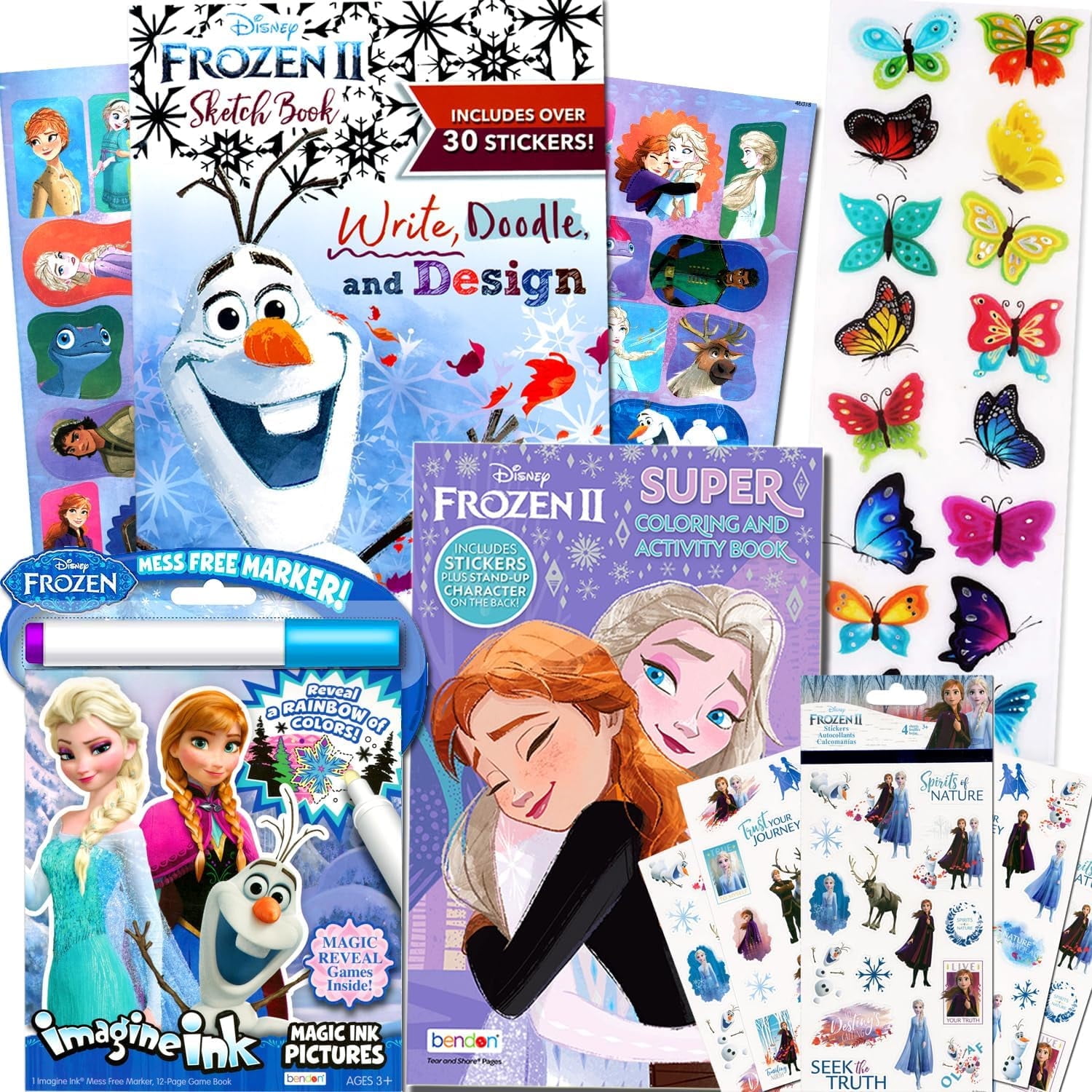 Disney Frozen Coloring Book and Sticker Activity Set for Kids - Bundle ...