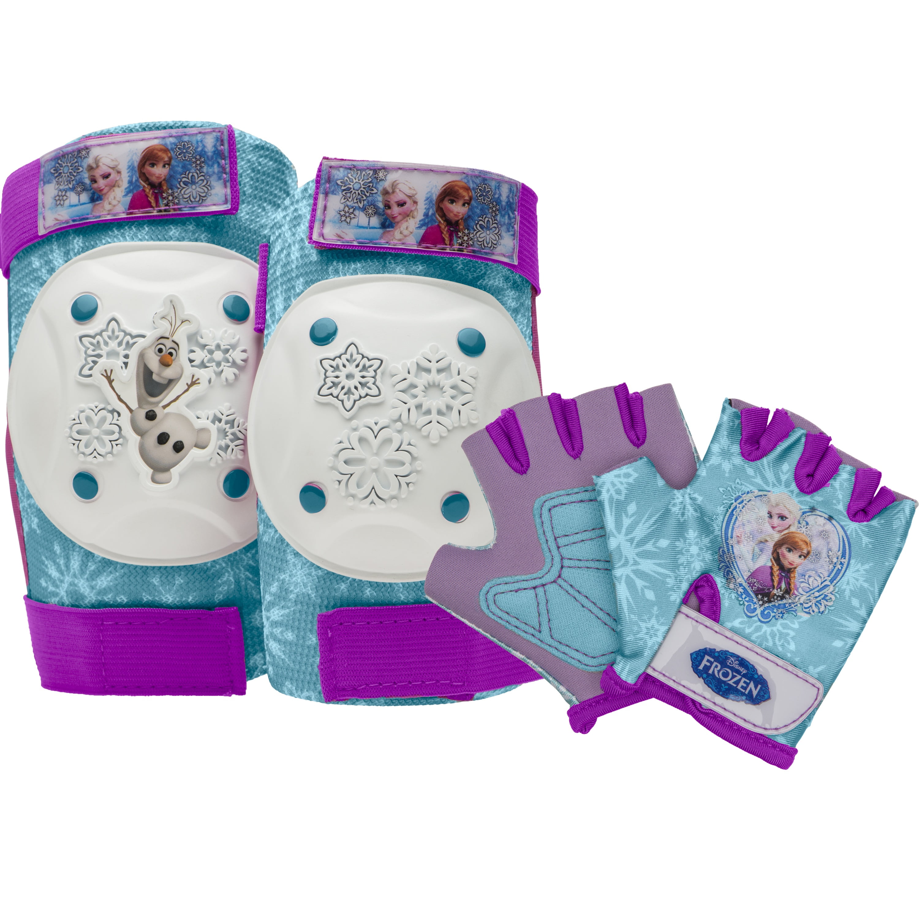 Disney Frozen Elbow and Knee Pad Set with Padded Gloves, Aqua - Walmart.com