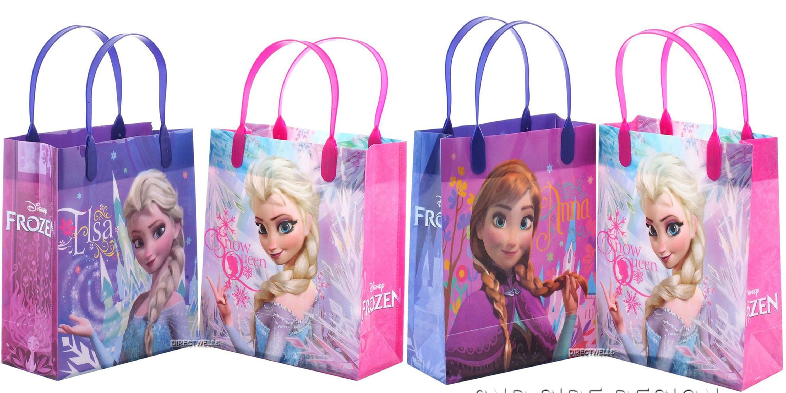 PLM Disney Frozen Elsa 12 Reusable Party Favor Goodie Bags, 8 Inch ...