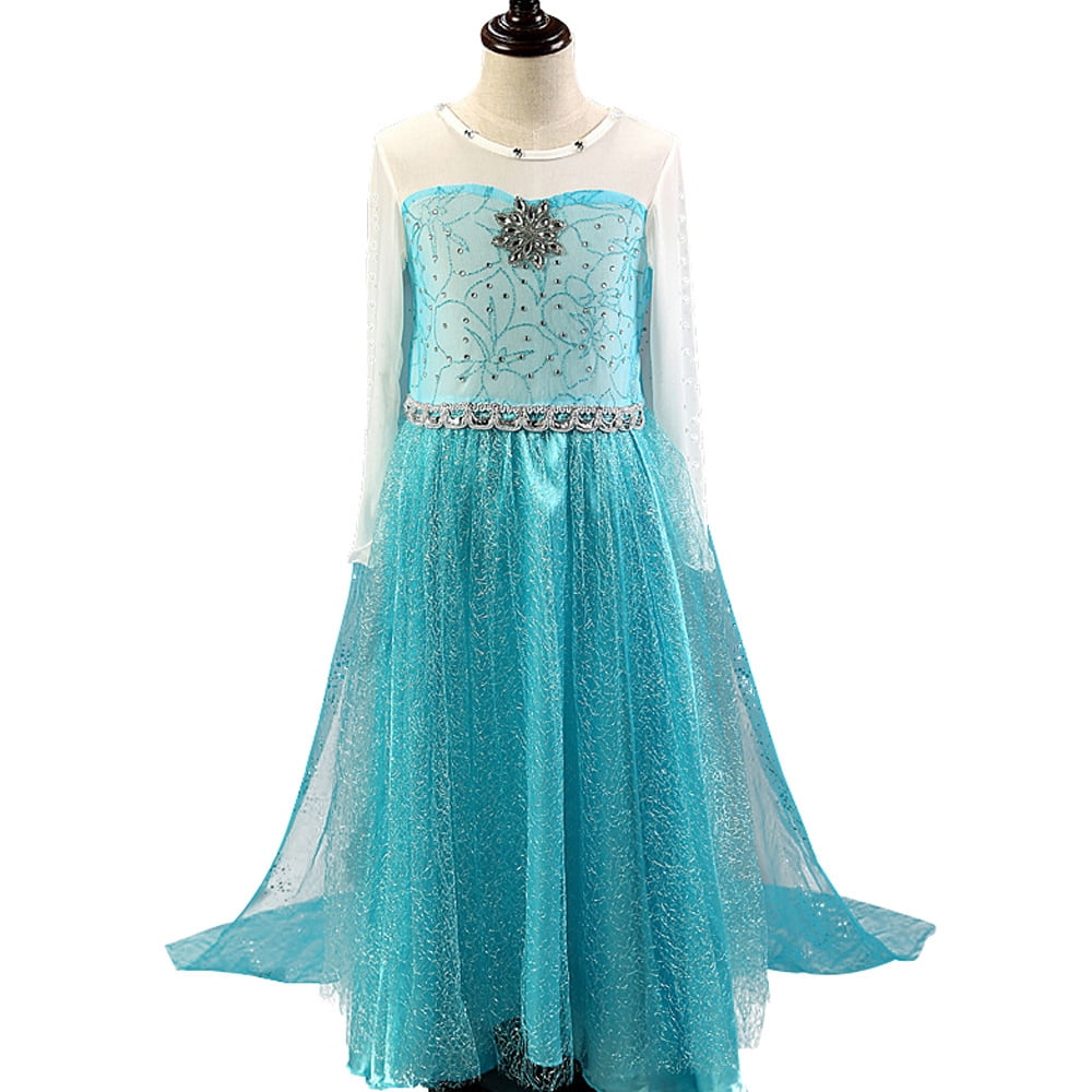Disney Frozen Elsa Anna Dresses Party Costume Cosplay Halloween Party Dress 140 Cm