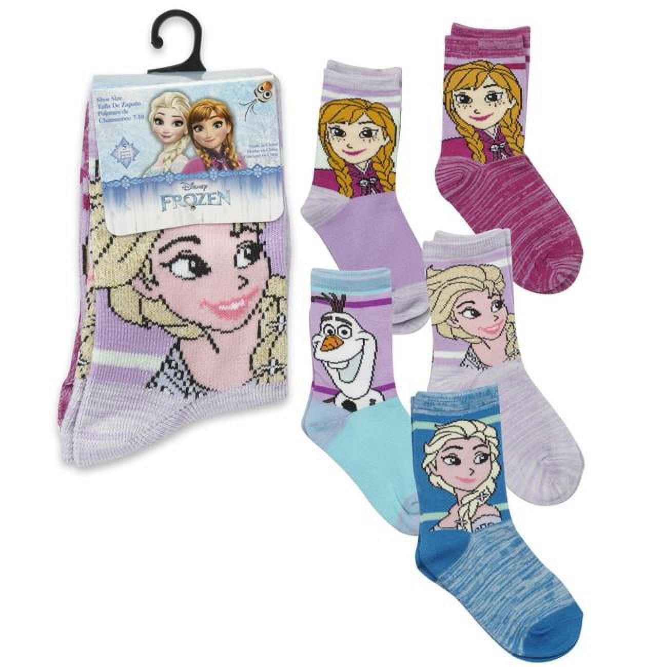 Disney Frozen Elsa Anna Girls Toddler 5 Pack Socks Set FZ098GCC ...