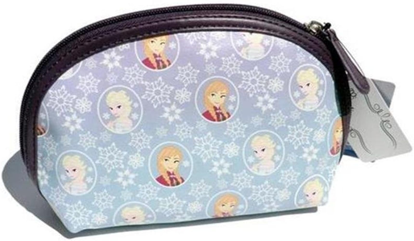 Disney Frozen Elsa Anna Snowflakes Cosmetic Makeup Toiletry Bag Leather ...