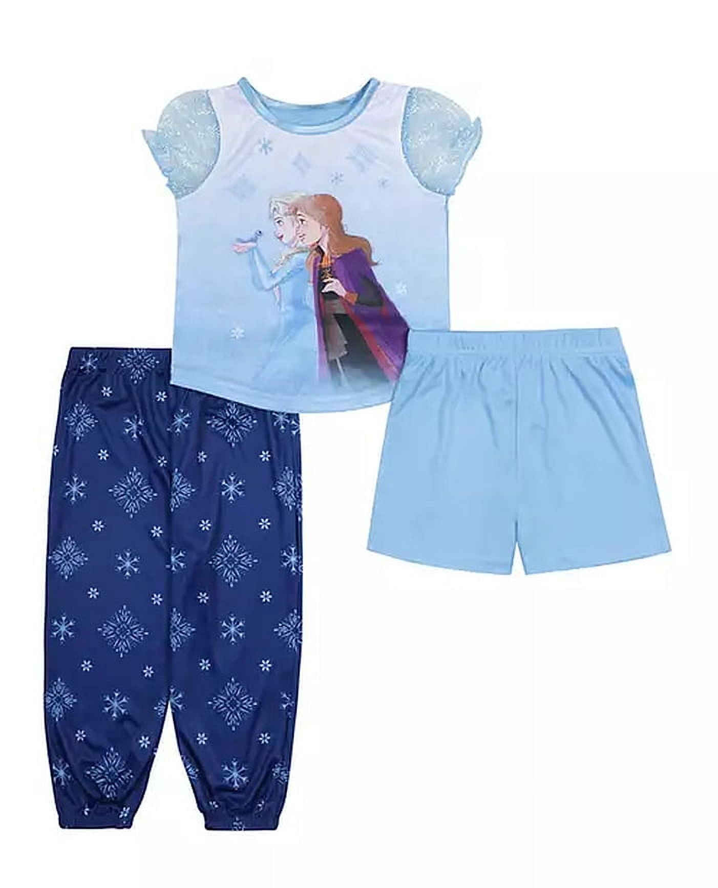 Disney Frozen Elsa, Anna and Bruni 3-Piece Girl's Character Pajama Set ...
