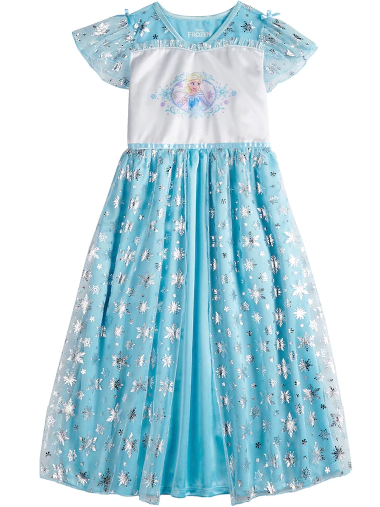 Disney Frozen Elsa Big Girl's Fantasy Gown Nightgown Pajamas 21FZ810GGS ...
