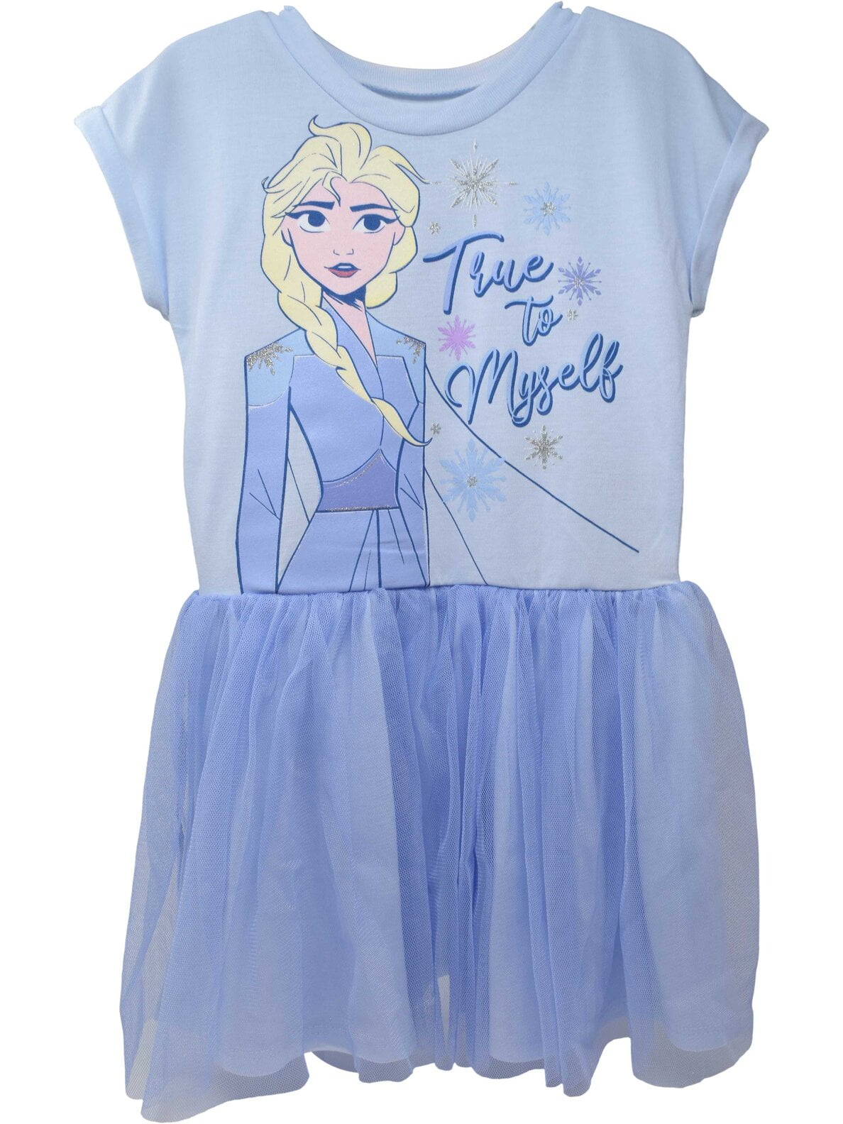 Disney Frozen Elsa Big Girls Tulle Dress Toddler to Big Kid - Walmart.com