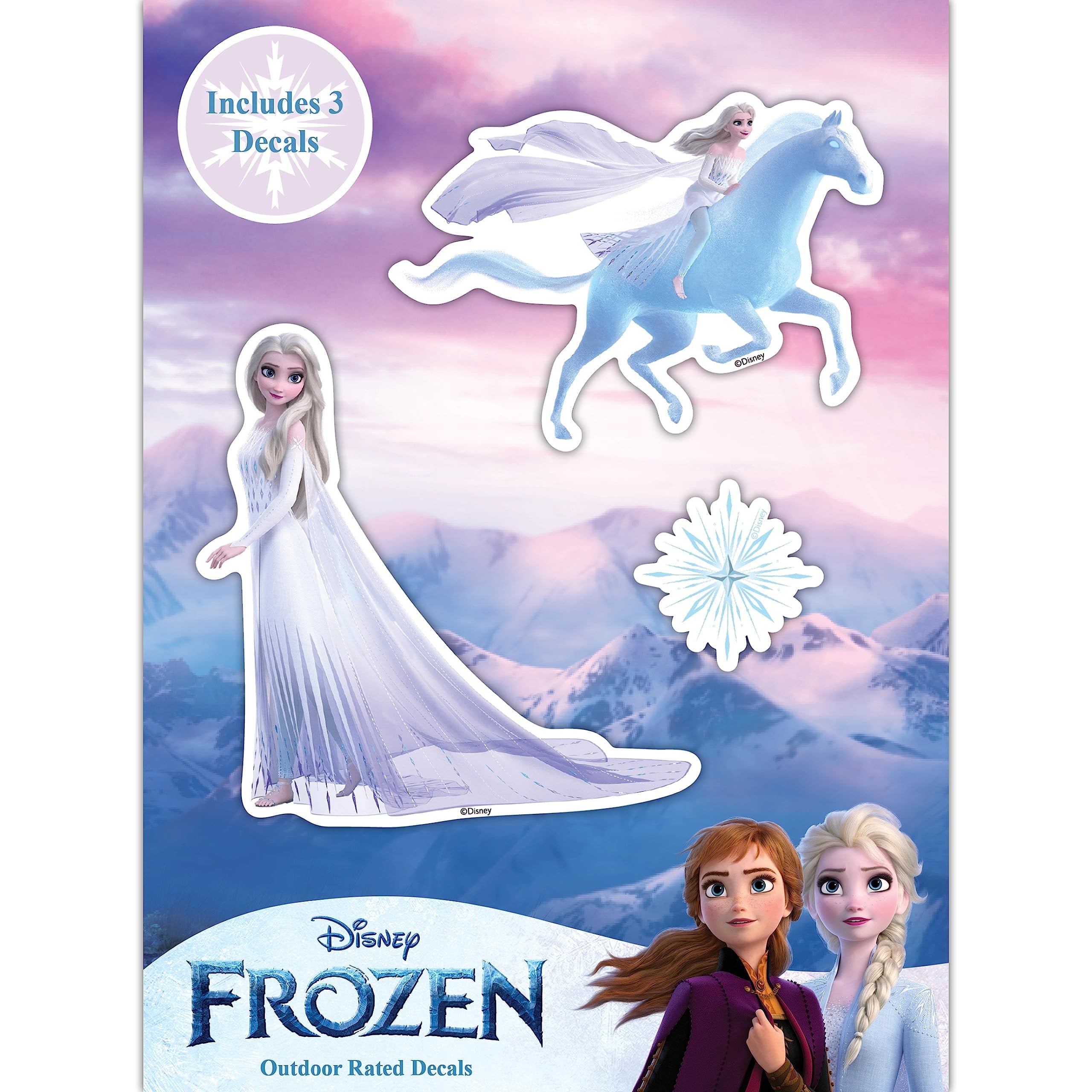 Disney Frozen Elsa Decals - Set of 3 Elsa Waterproof Vinyl Stickers for ...