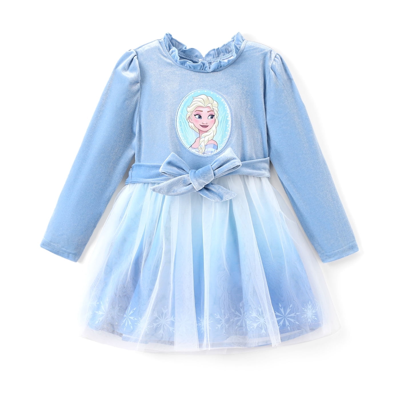 Disney Frozen Elsa Girls Dresses Graphic Long Sleeves Outfits Gifts ...