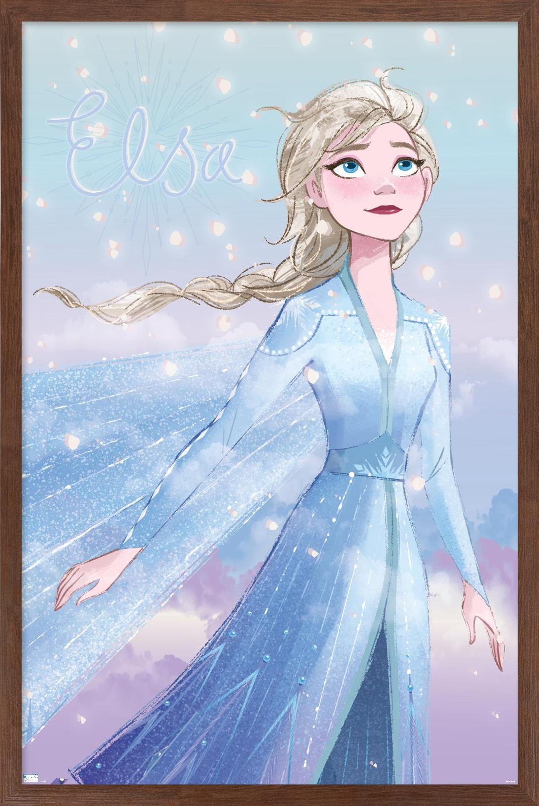 Disney Frozen - Elsa Glance Wall Poster, 14.725" x 22.375" Framed ...