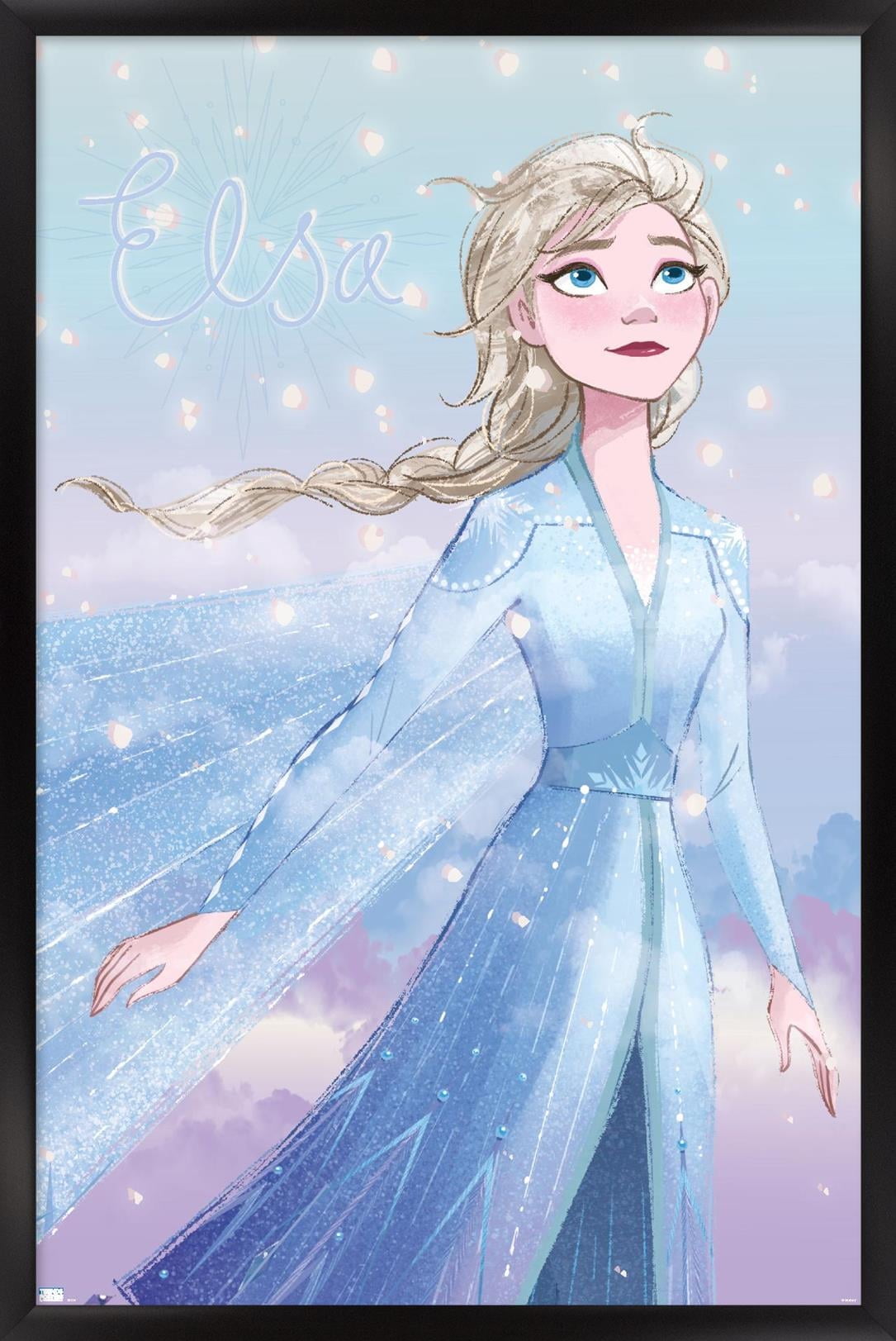 Disney Frozen - Elsa Glance Wall Poster, 14.725" x 22.375" Framed ...