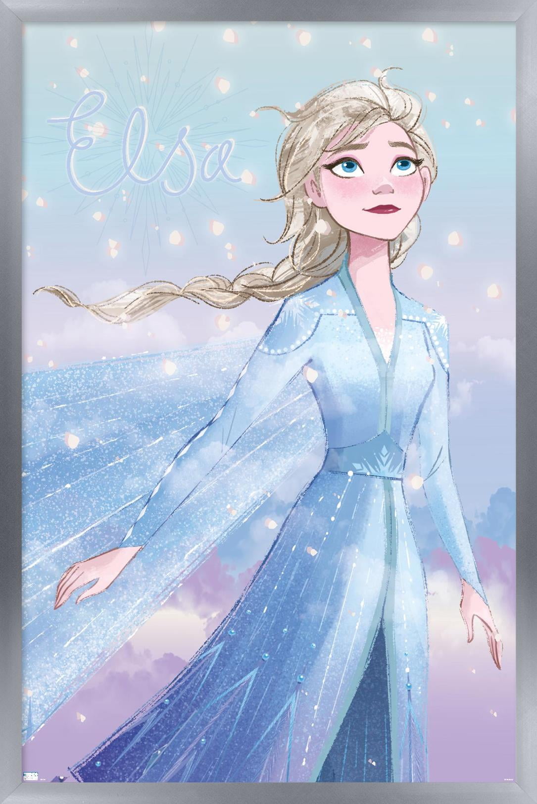 Disney Frozen - Elsa Glance Wall Poster, 22.375" x 34" Framed - Walmart.com