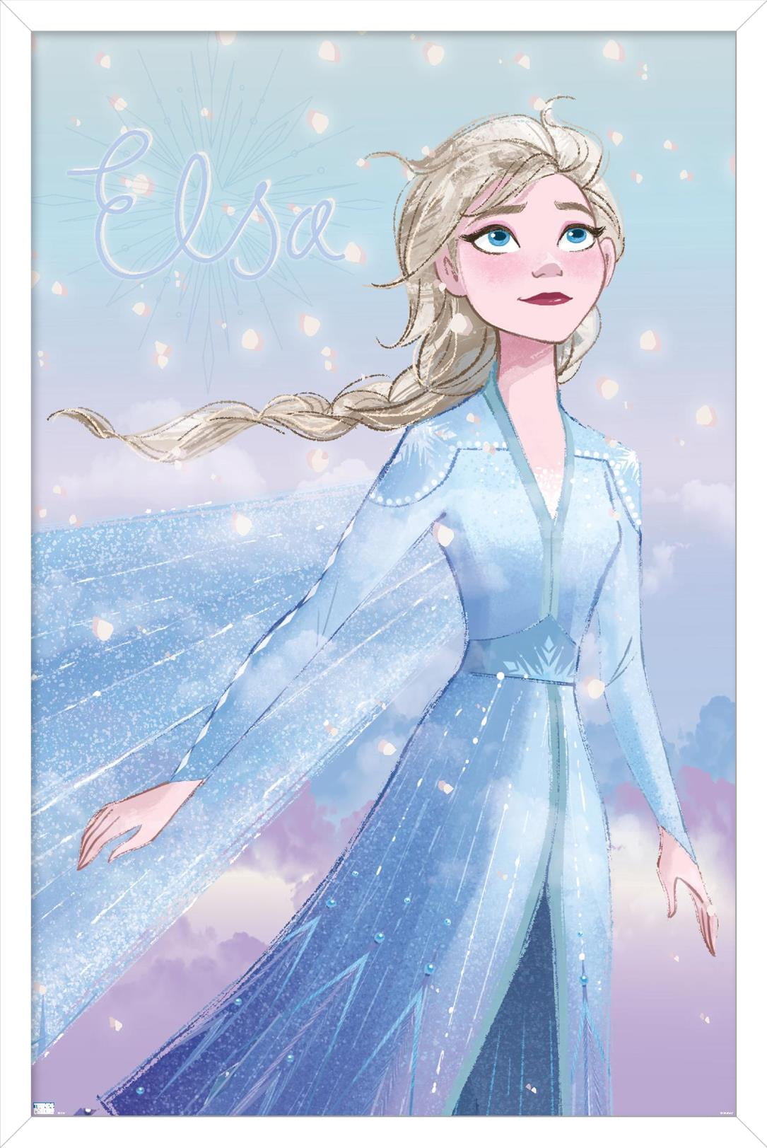 Disney Frozen - Elsa Glance Wall Poster, 22.375" x 34" Framed - Walmart.com