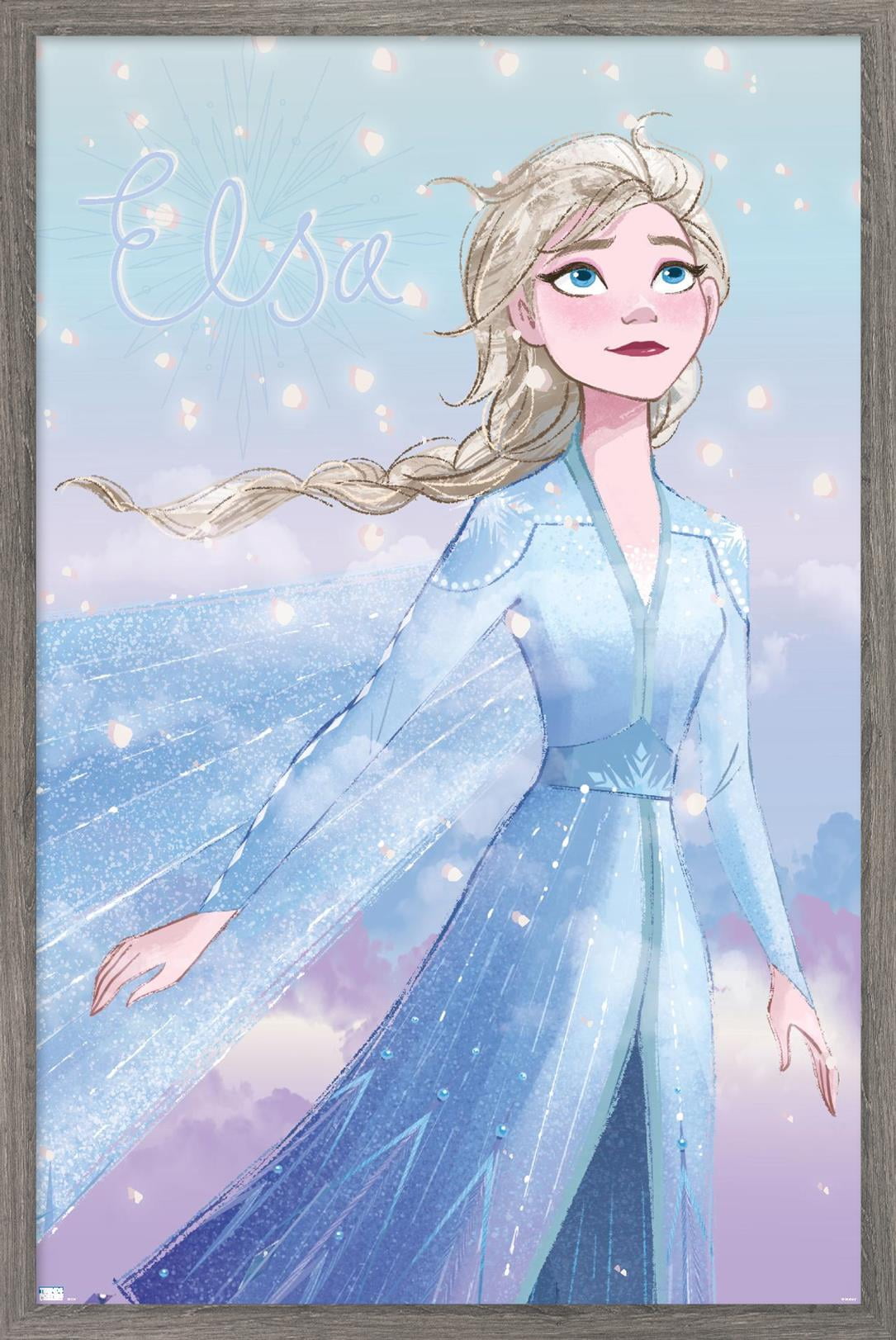 Disney Frozen - Elsa Glance Wall Poster, 22.375" x 34" Framed - Walmart.com