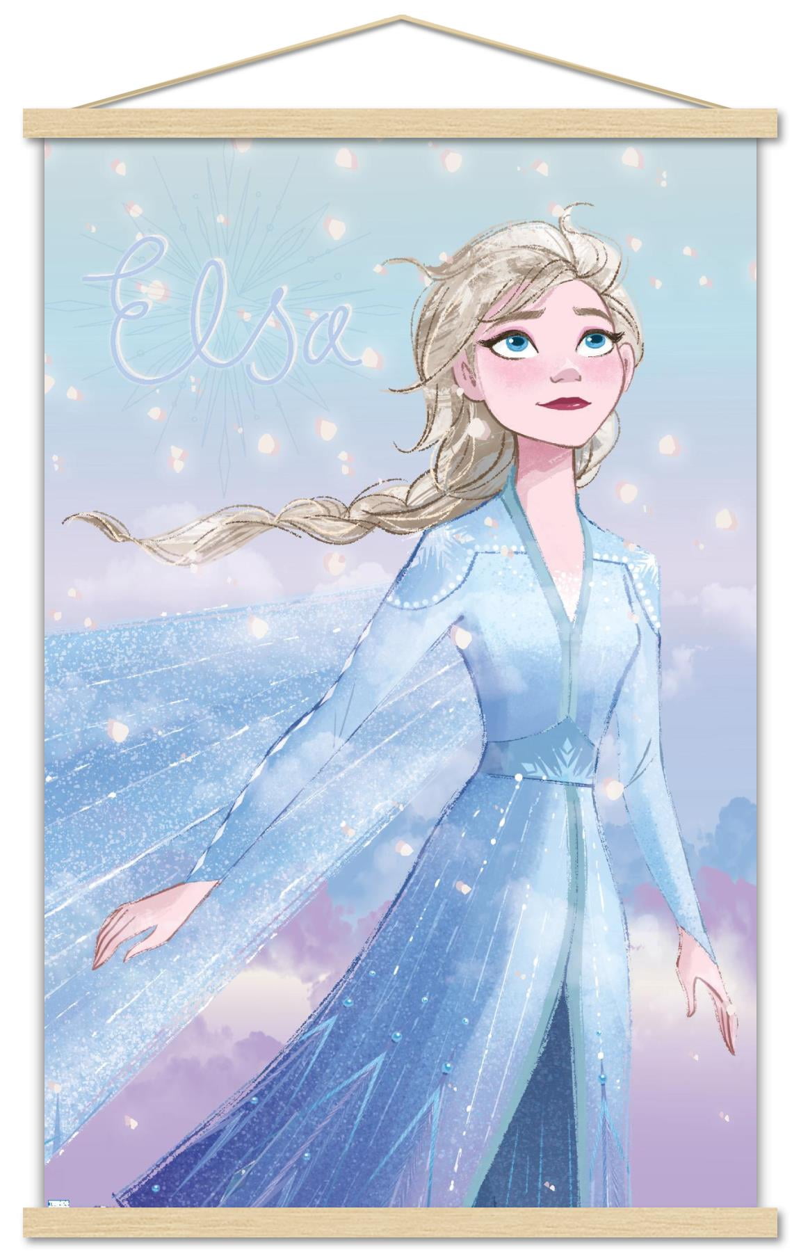 Disney Frozen - Elsa Glance Wall Poster with Magnetic Frame, 22.375" x ...