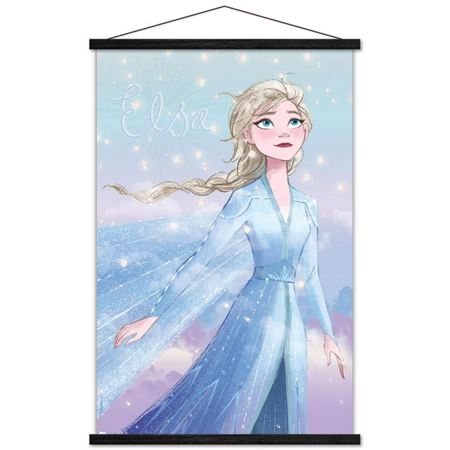 Disney Frozen - Elsa Glance Wall Poster with Magnetic Frame, 22.375" x ...