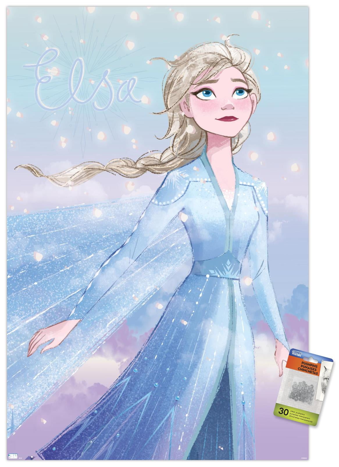 Disney Frozen - Elsa Glance Wall Poster with Pushpins, 22.375" x 34 ...