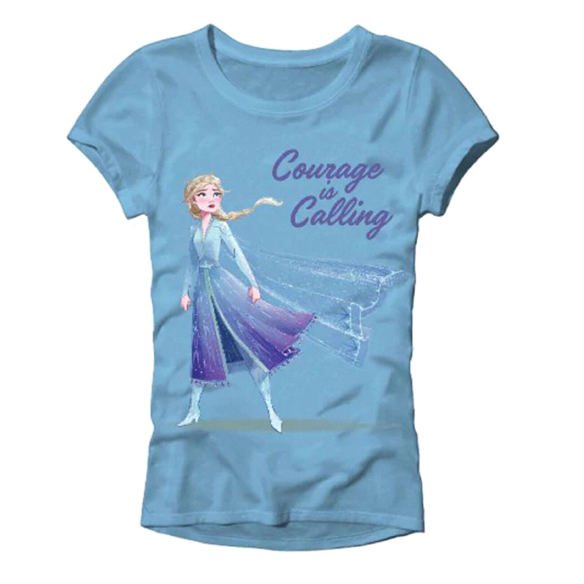 Disney Frozen Elsa Glitter Courage is Calling Little Girl's T-Shirt ...