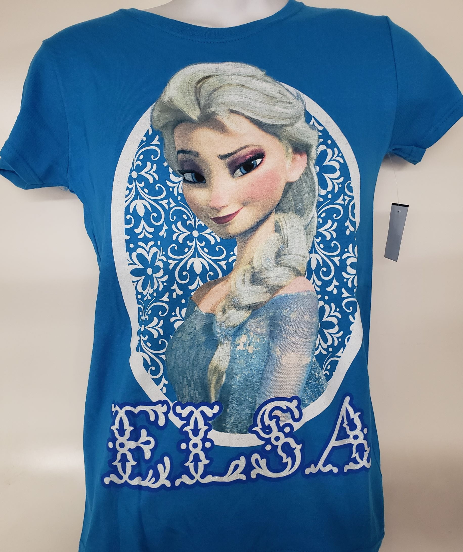 Disney Frozen Elsa Graphic Tee Top, Short Sleeve, Adult Size Large ...