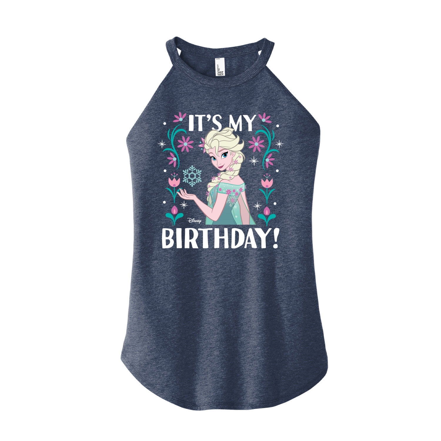 Disney Frozen - Elsa It's My Birthday - Juniors High Neck Tank Top ...