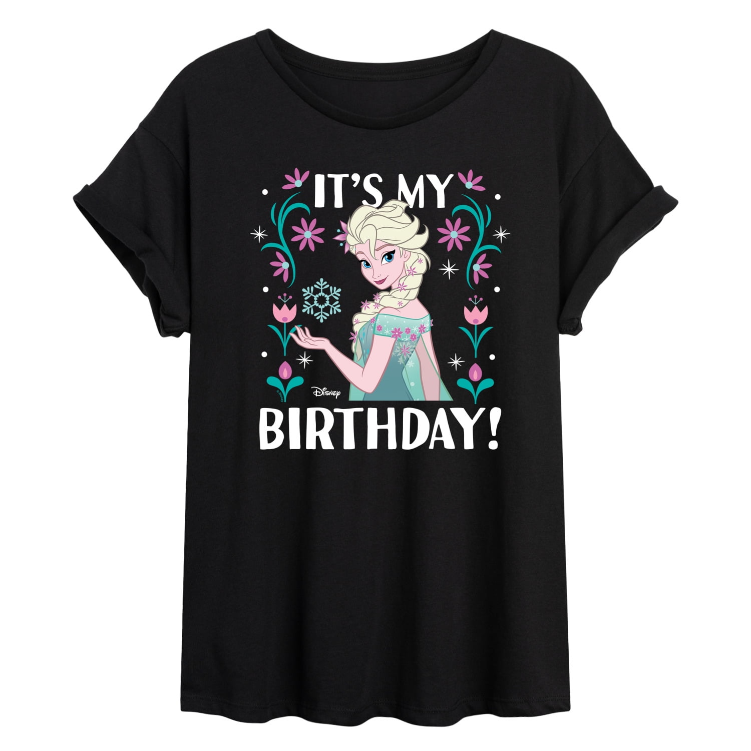 Disney Frozen - Elsa It's My Birthday - Juniors Ideal Flowy Muscle T ...