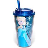 Disney Frozen Elsa Let It Go Plastic Flip Straw Cold Cup, 16 oz ...