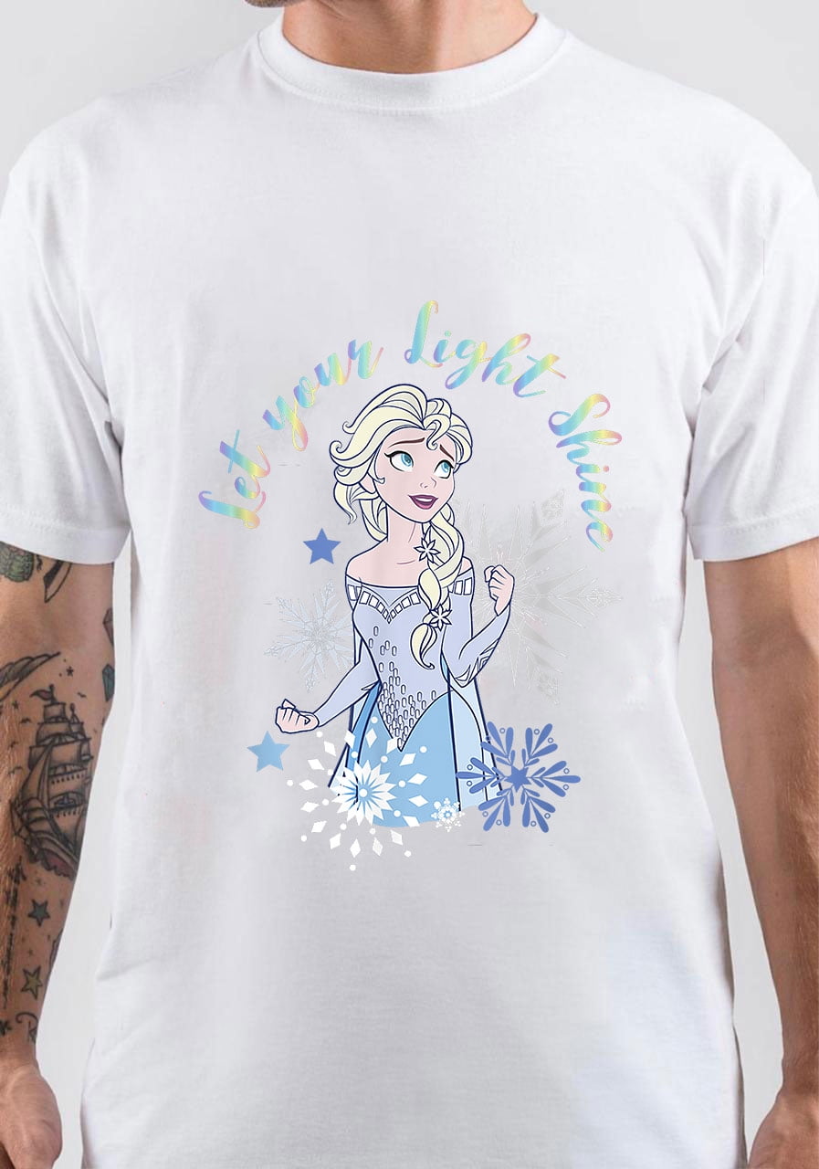 Disney Frozen Elsa Let Your Light Shine Tee Shirt, Size Xl, Tee Ash New ...