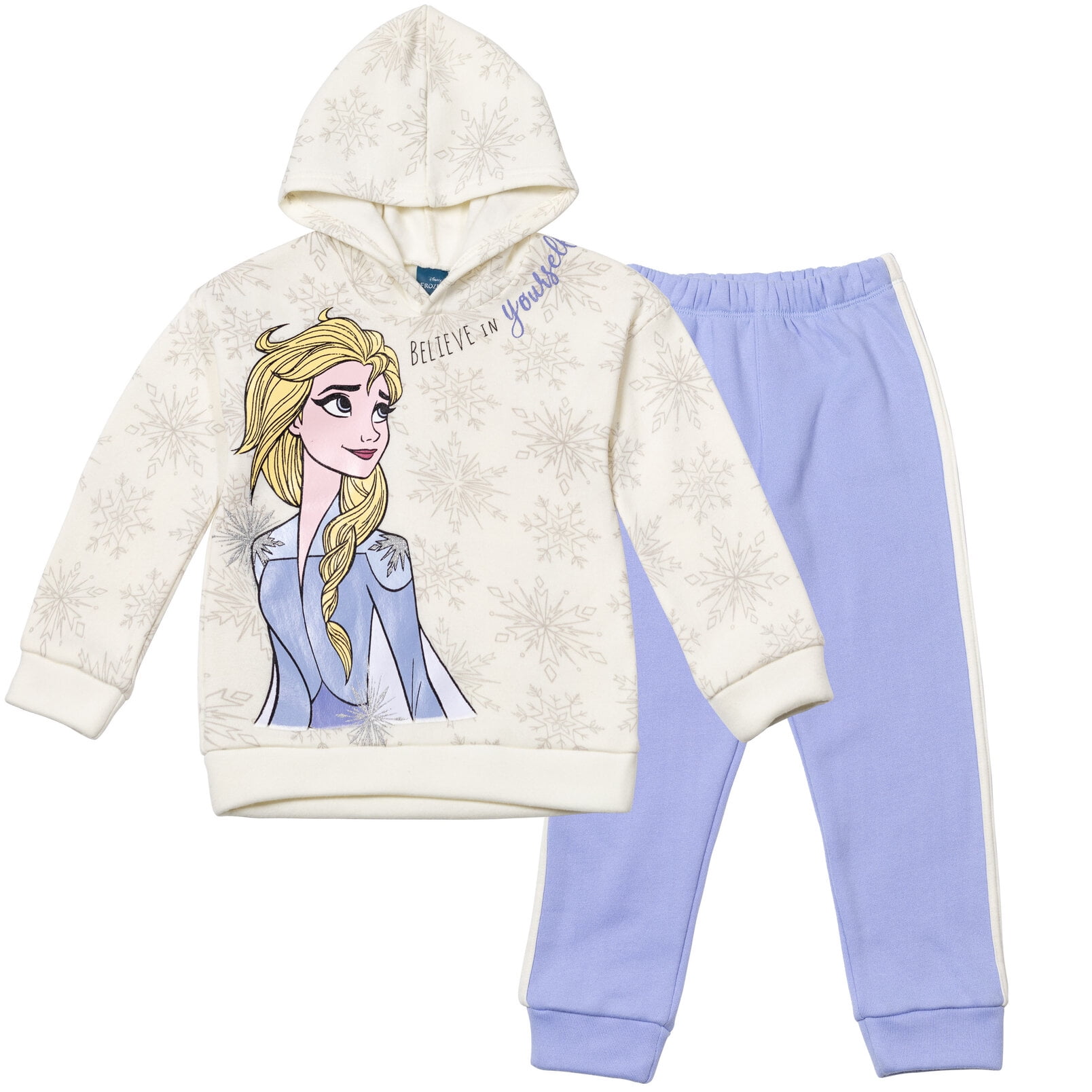 Disney Frozen Elsa Little Girls Fleece Pullover Hoodie and Pants Outfit ...