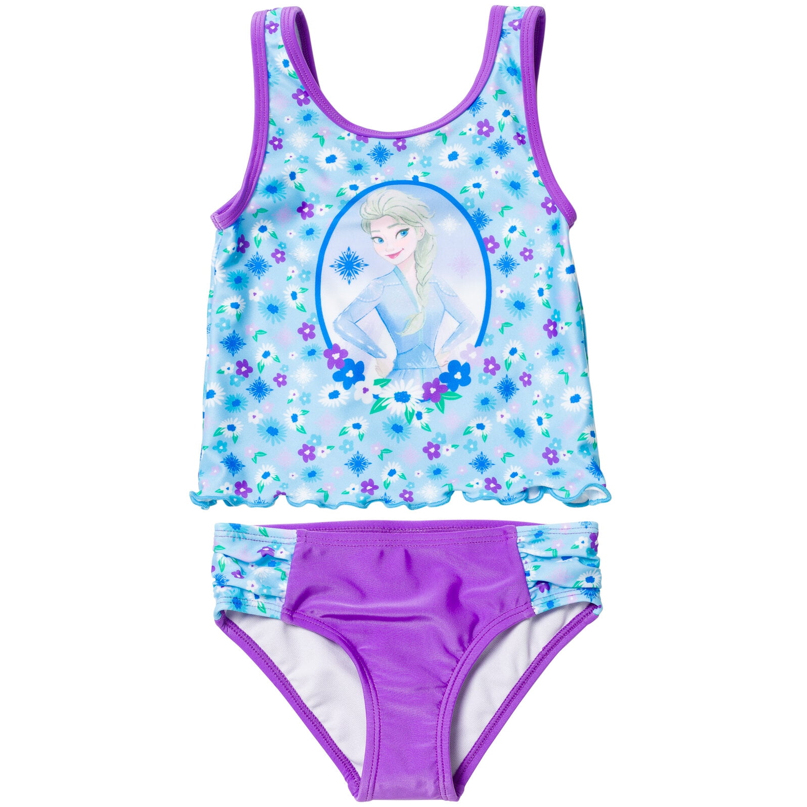 Disney Frozen Elsa Kids Swimwear: Girls Tankini Top & Bikini Bottom ...